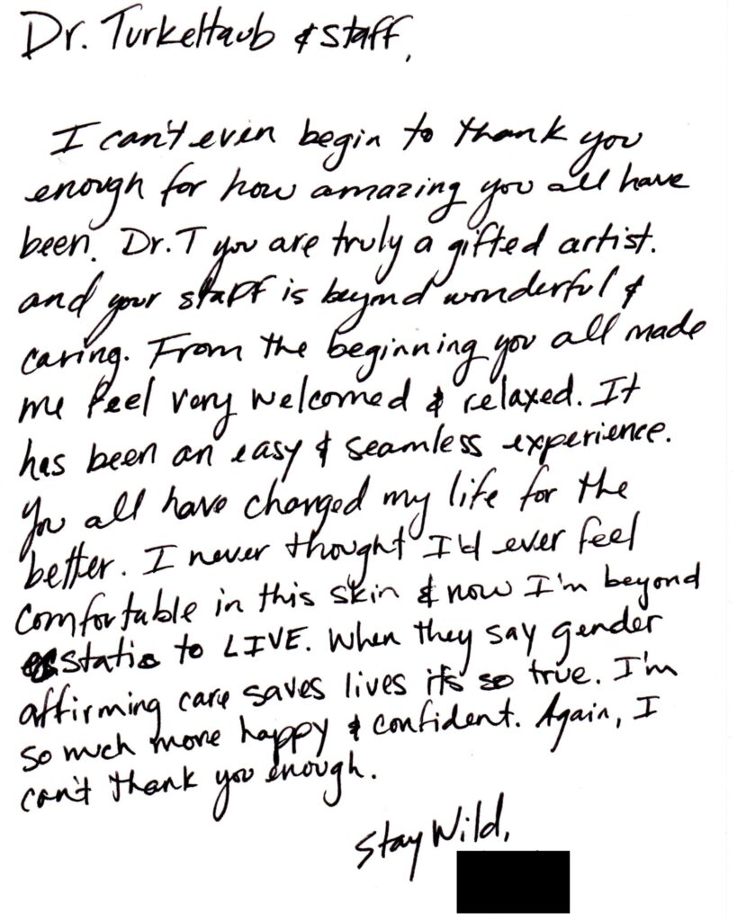 Patient’s Letter of Appreciation for His FTM Top Surgery and the ...